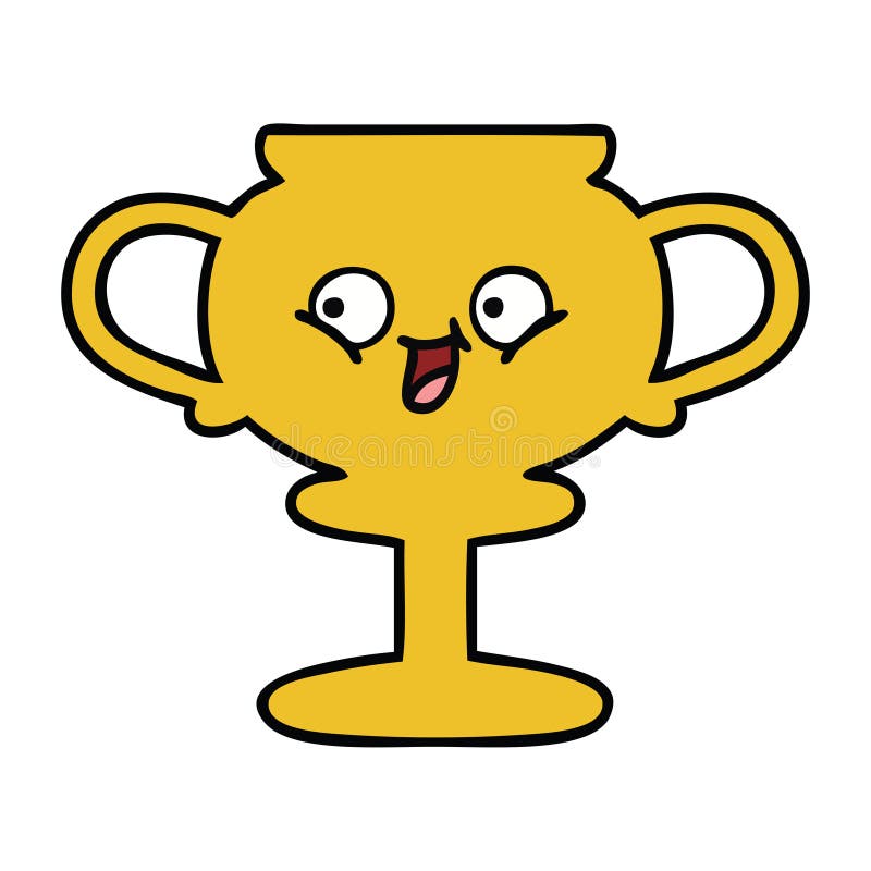 A Creative Cute Cartoon Trophy Stock Vector - Illustration of clip ...