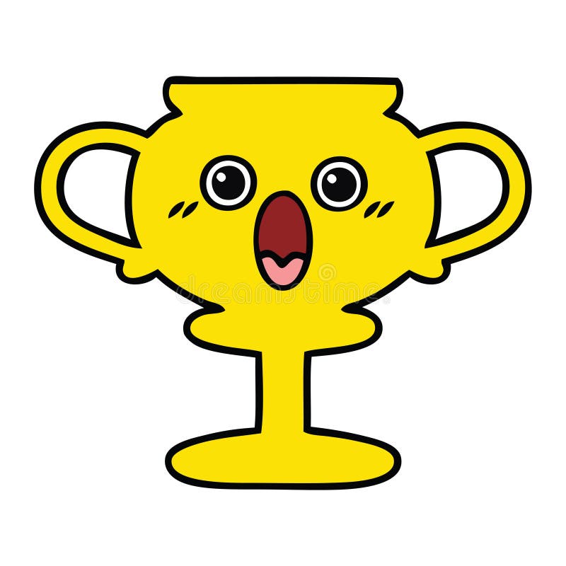 A Creative Cute Cartoon Trophy Stock Vector - Illustration of cute ...