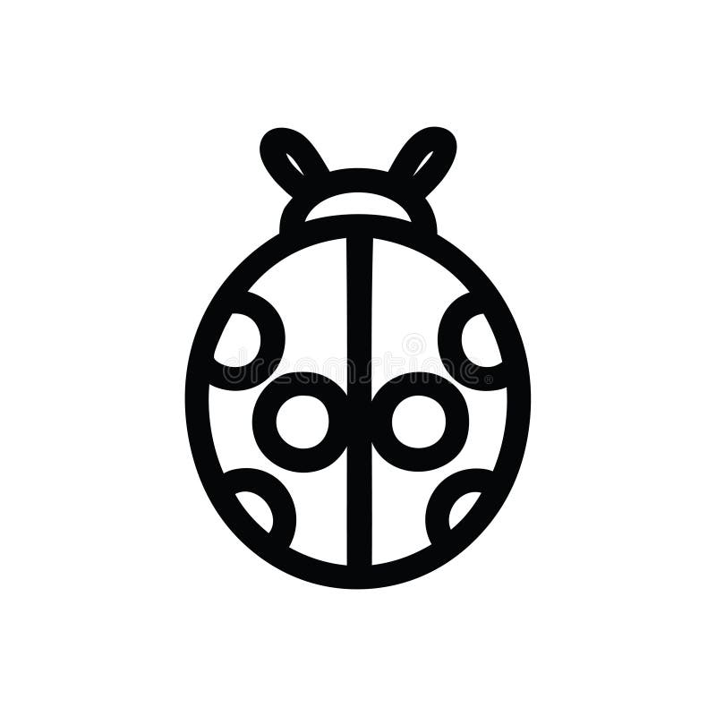 A Creative Cute Ladybug Icon Stock Vector - Illustration of line ...