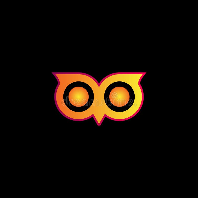 Creative Cute Owl Logo Design Stock Vector - Illustration of symbol ...