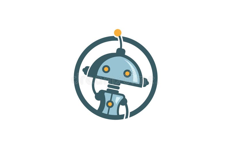 Robot Circle Logo stock vector. Illustration of renovate - 107873693