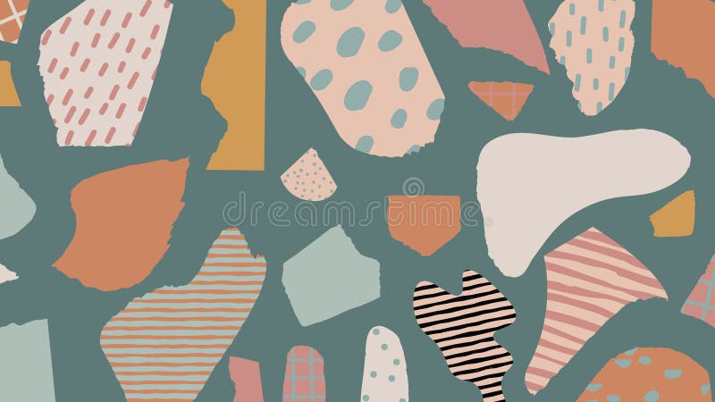 Creative Cutout Collage Background Stock Illustration - Illustration of ...