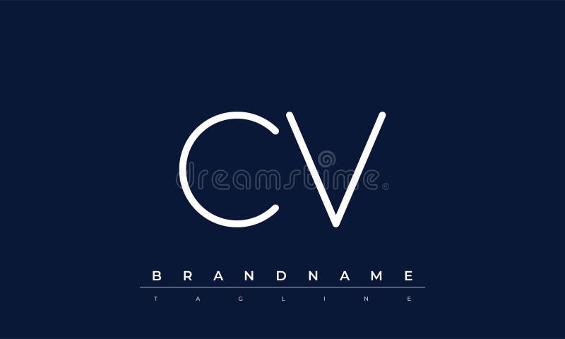 Creative CV Letter Initial Logo Vector Image Stock Vector ...
