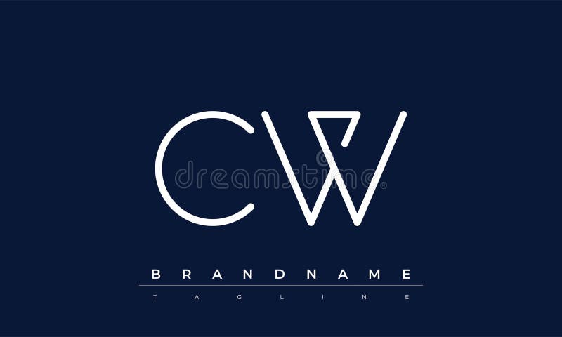 Creative CW Letter Initial Logo Vector Image Stock Vector ...