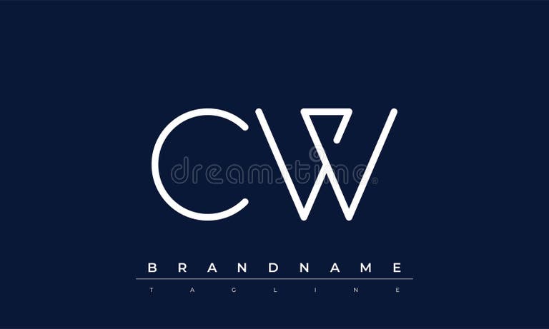 Creative CW Letter Initial Logo Vector Image Stock Vector - Illustration of capital, graphic ...