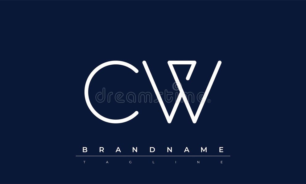 Creative CW Letter Initial Logo Vector Image Stock Vector ...