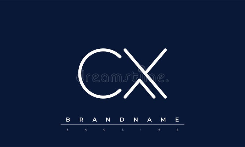 Creative CX Letter Initial Logo Vector Image Stock Vector ...