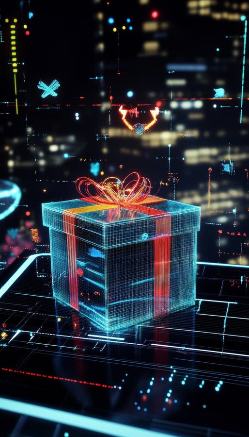 A Creative Cyber Gift Box Blending Celebration with Animated Graphics ...