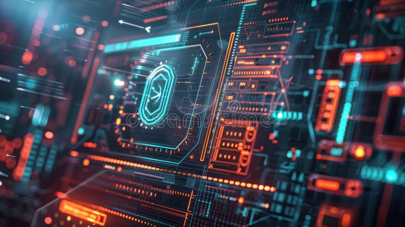 Creative Cyber Security Poster for Public Awareness. Stock Illustration ...