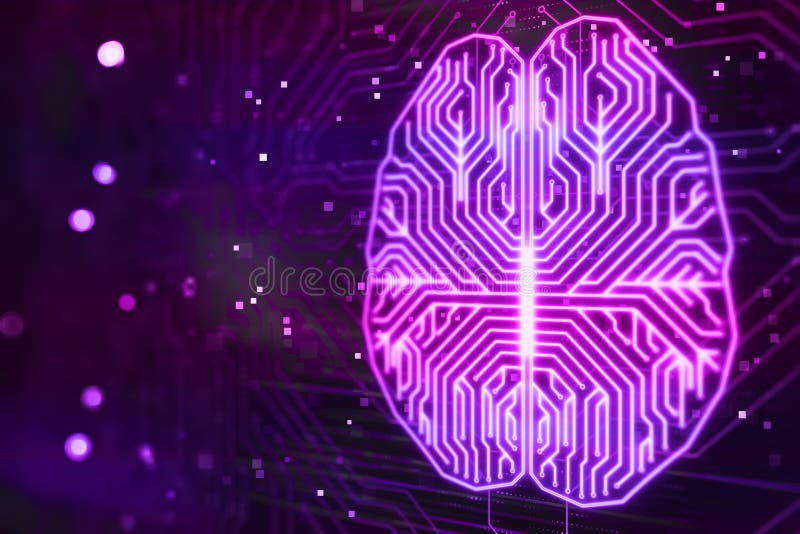 Creative Cybernetic Brain stock vector. Illustration of creativity ...