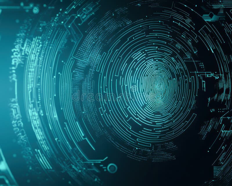Creative Cybernetic Design in Teal Blue Showcasing Intricate Patterns ...