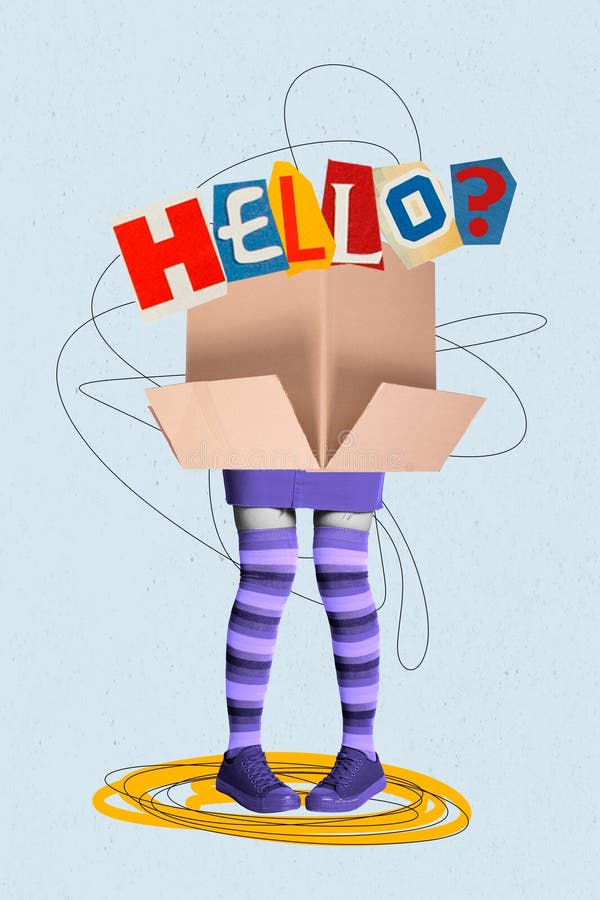 Creative 3d Collage Artwork Illustration Headless Delivery Say Hello ...