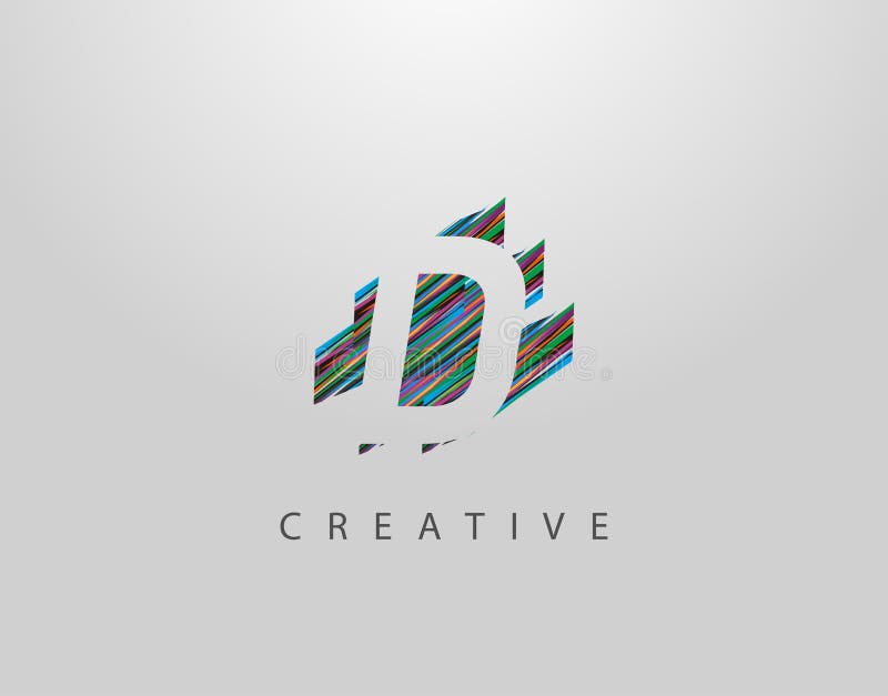 Creative D Letter Logo. Modern Abstract Geometric Initial D Design ...