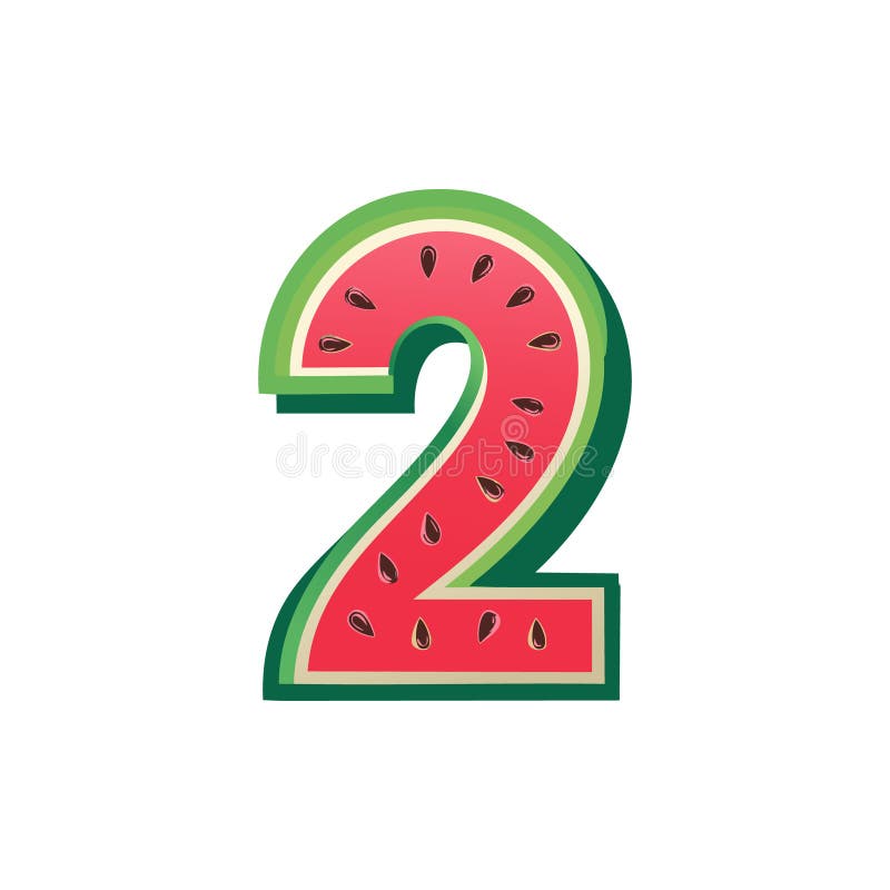 Creative 3D Numbers from 0 To 9 Designed in a Watermelon Style for ...