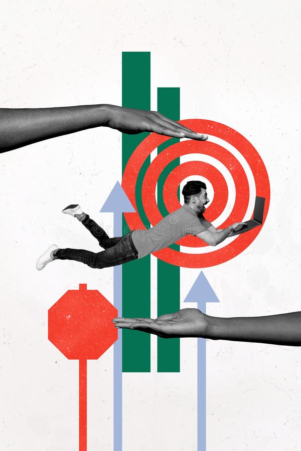 Creative 3D Photo Collage Trend Artwork Template of Target Purpose ...