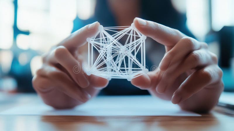 Creative 3D Printed Models in Modern Design Process Stock Illustration ...