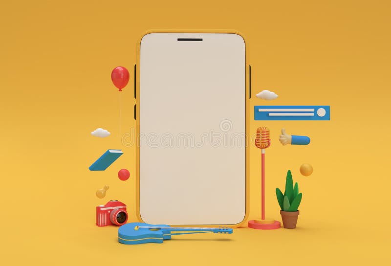 Creative 3D Render Mobile Mockup Web Development Banner, Marketing ...