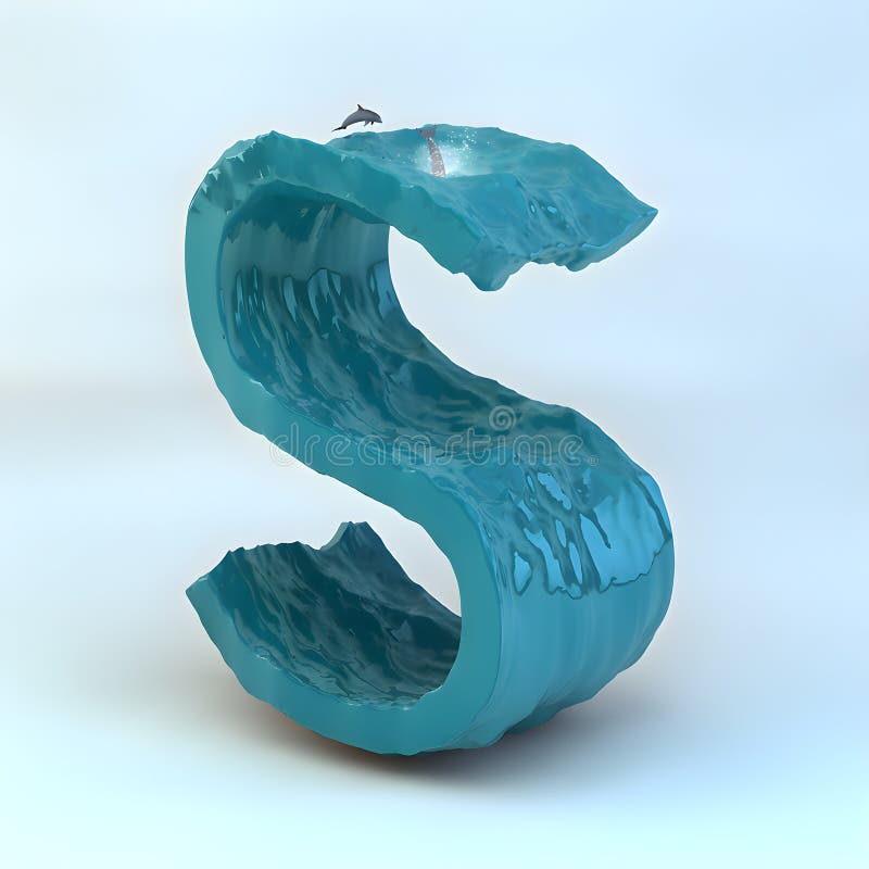 Creative 3D Typography Design - Alphabet Series - Letter S in the Shape ...