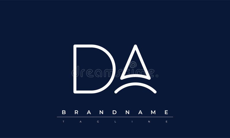 Creative DA Letter Initial Logo Vector Image Stock Vector ...