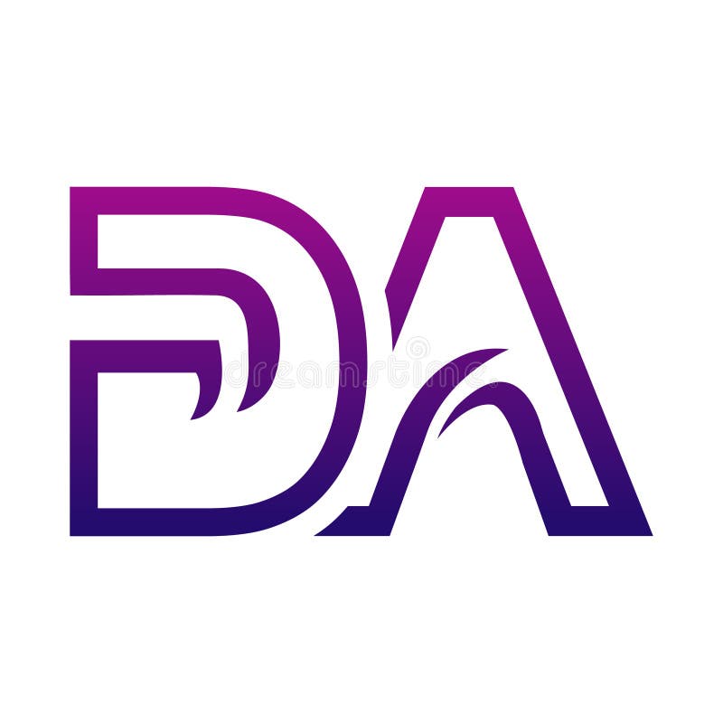 Creative DA Logo Icon Design Stock Vector - Illustration of formatn ...
