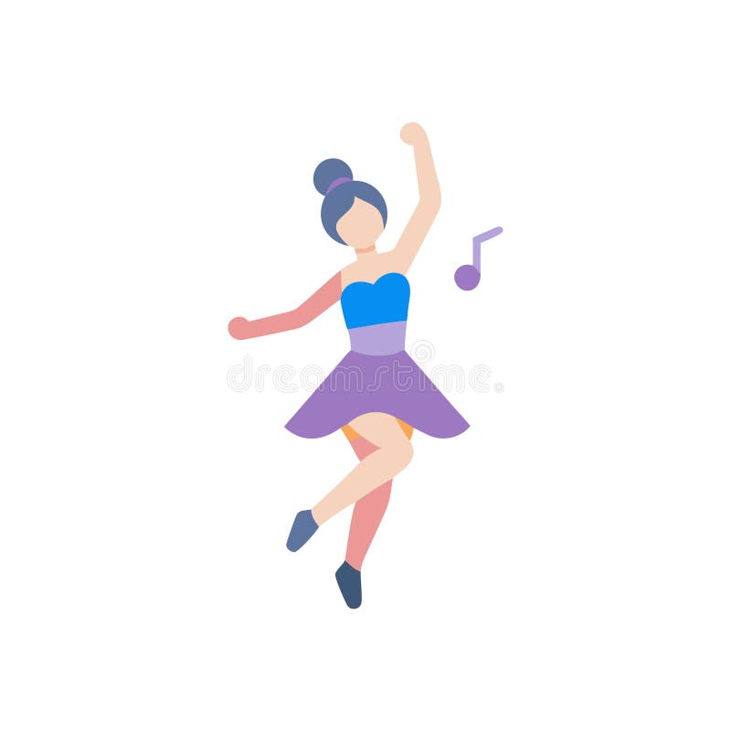 Creative Dancer Icon for Events Stock Illustration - Illustration of ...