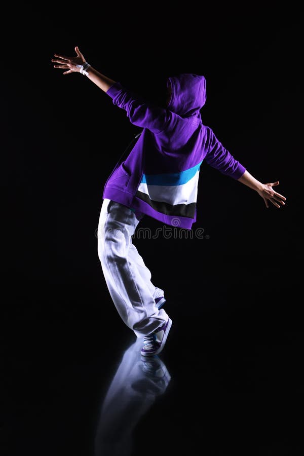 Hip Hop Dancer in Style Over Brick Wall Stock Photo - Image of ...