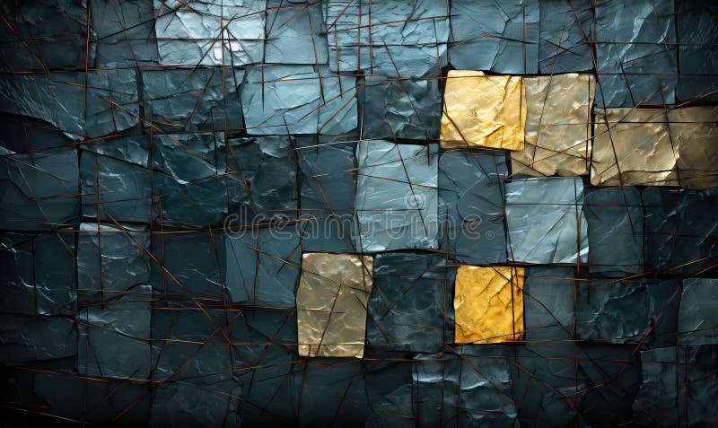 Creative Dark Background Made of Rectangular Shapes. Stock Image ...