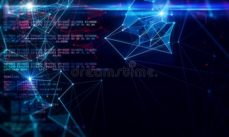 Creative coding wallpaper stock illustration. Illustration of ...