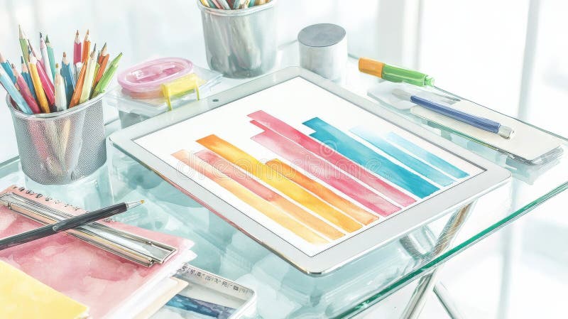 Creative Data Analytics Artwork Featuring Tools for Business ...