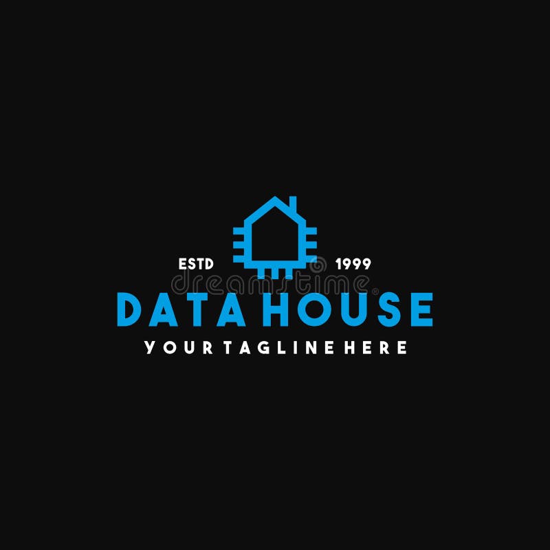 Creative Data House Logo Design Stock Illustration - Illustration of ...