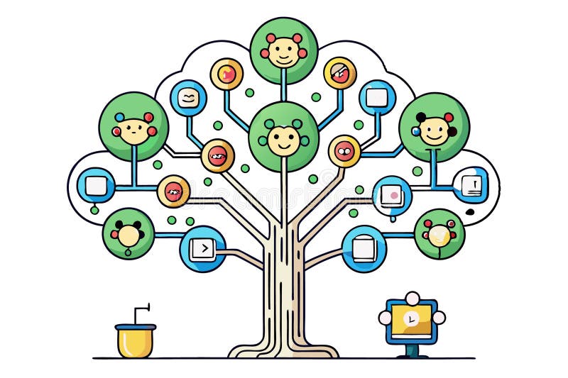 A Creative Data Tree with Branches Representing Different Types of ...