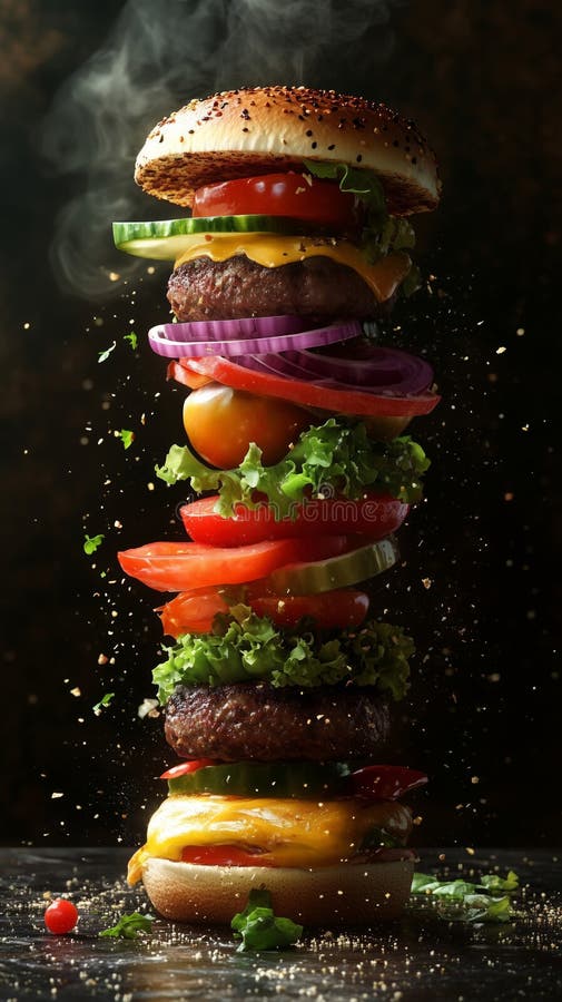 Creative Deconstructed Spiral Burger Showcases Layers of Flavor and ...