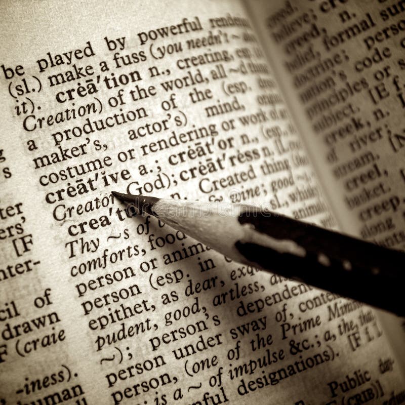Creative Definition Pointed Out by Pencil Stock Photo - Image of ...