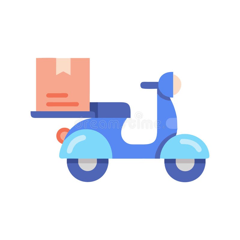 Creative Delivery Scooter Illustration for Quick Services Stock Vector ...