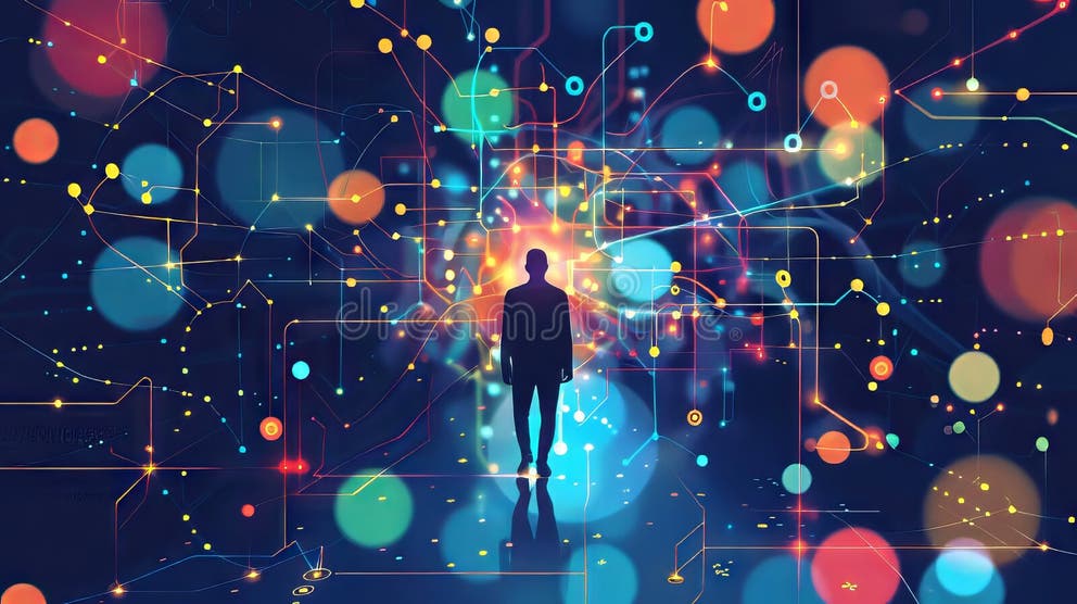 Creative Depiction of AI Algorithms Optimizing Personalized Learning Paths Stock Illustration ...