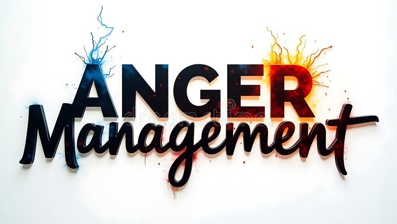 Creative Depiction of Anger Management Features Bold Typography with ...