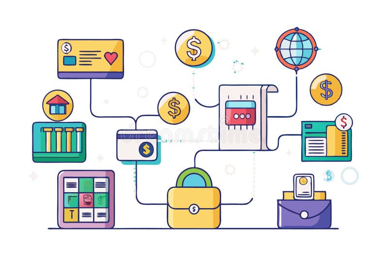 Creative Depiction of Digital Finance, Mobile Banking, Secure ...