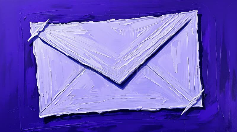 Creative Depiction of an Envelope on a Bold Purple Background ...