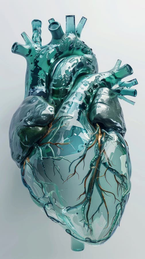 Creative Depiction of Heart, Highlighting Its Detailed Anatomy and ... Creative Depiction of Heart, Highlighting Its Detailed Anatomy and ...