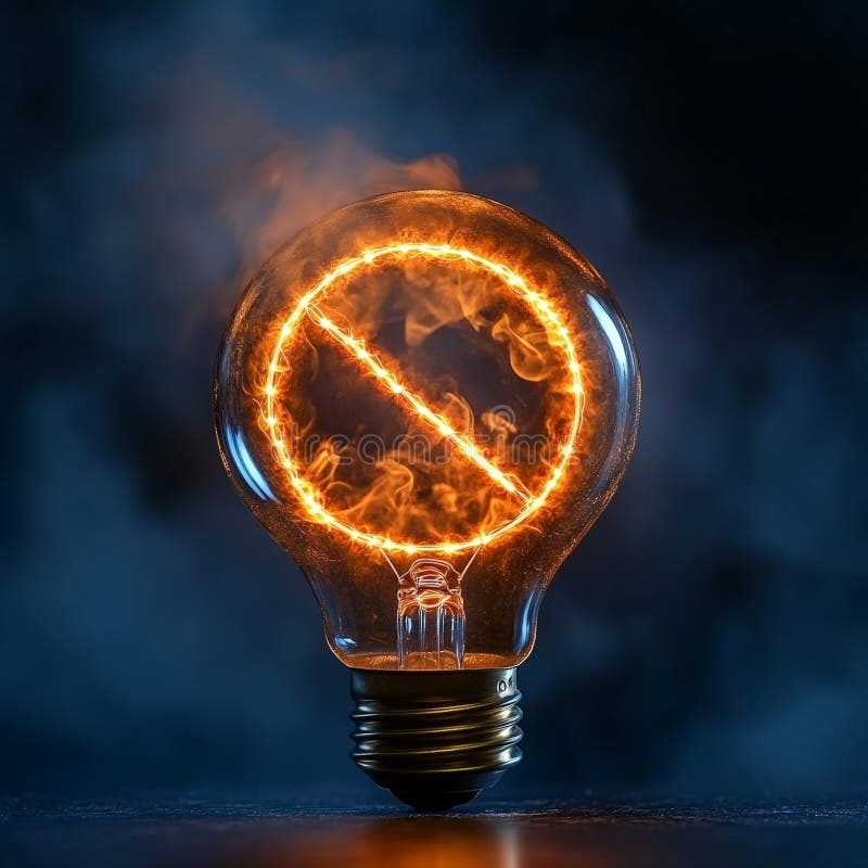 Lightbulb with Magical Sparks Inside Representing New Ideas and ...