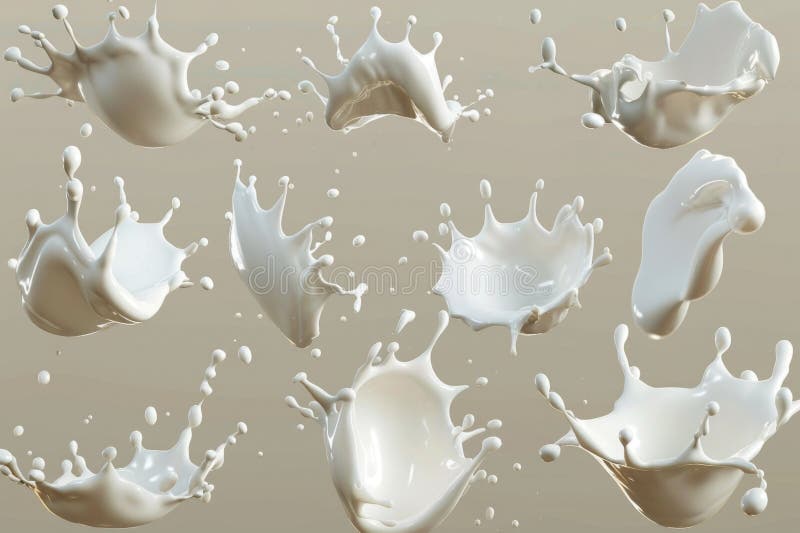 A Creative Depiction of Milk Splashing in the Air Stock Image - Image ...