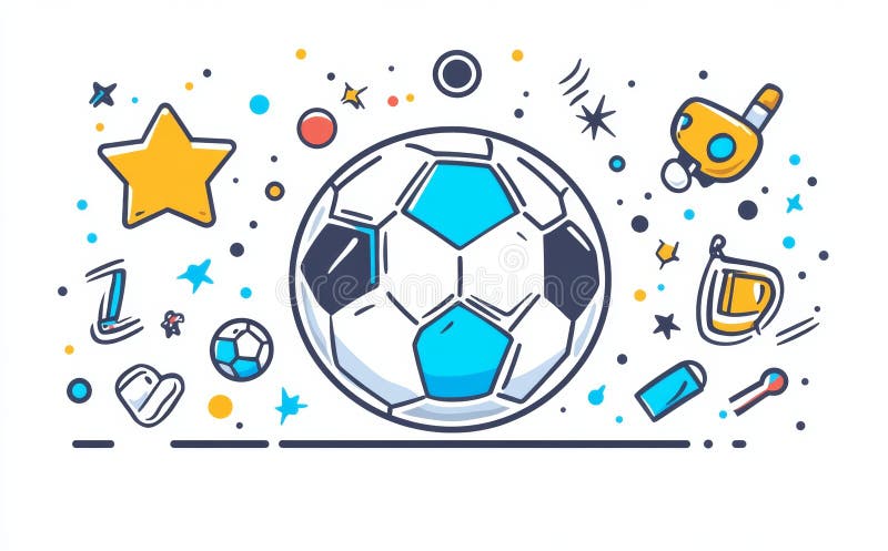 A Creative Depiction of a Soccer Ball Surrounded by Different Soccer ...