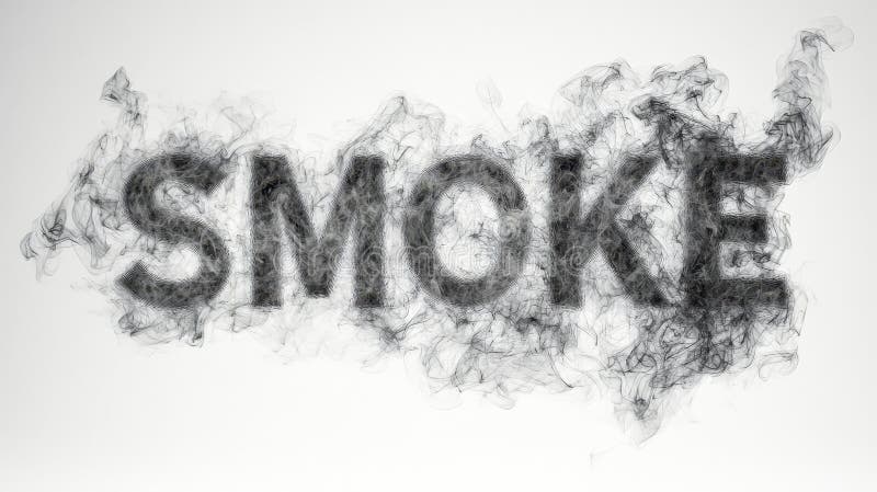 Creative Depiction of the Word Smoke Formed by Swirling Smoke Patterns ...