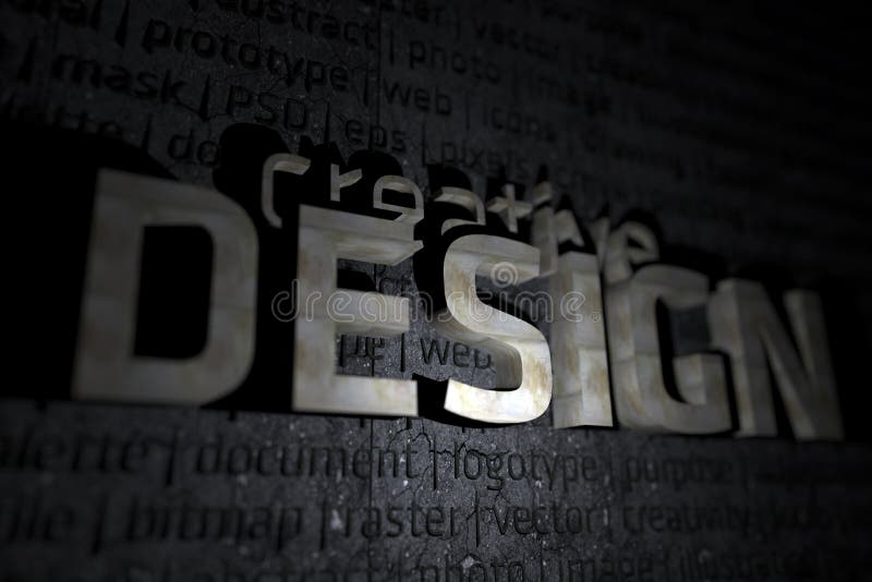 Creative Design 3D Theme stock illustration. Illustration of digital ...