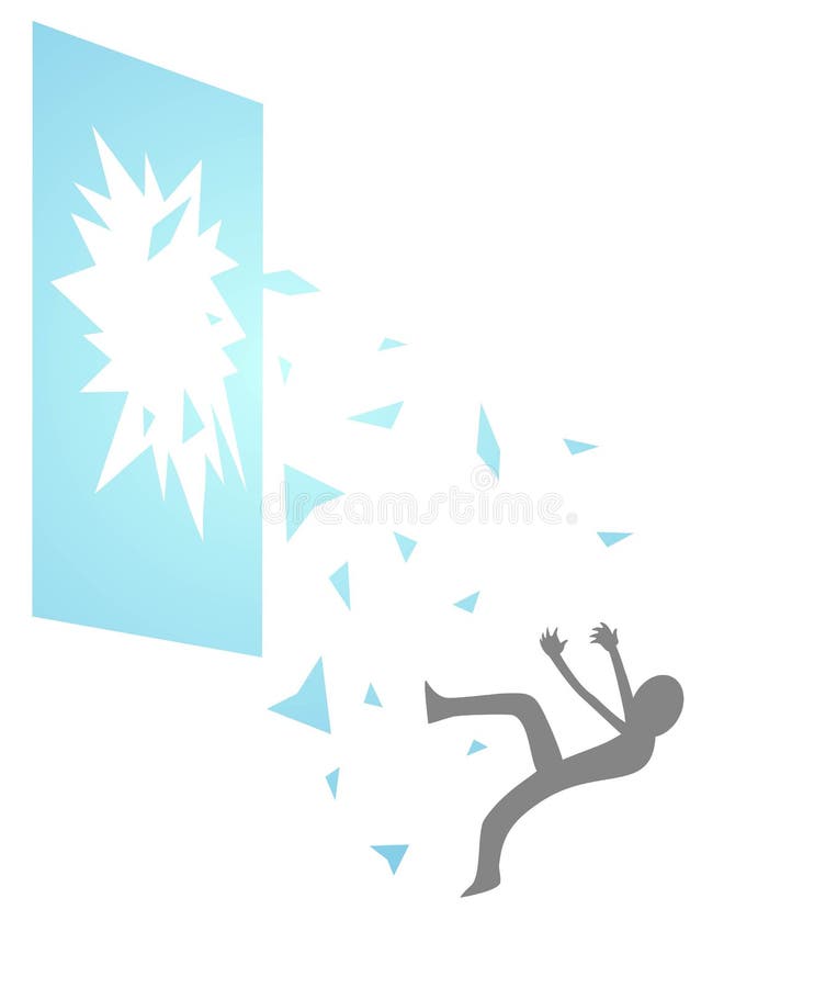 Design of Man Falling in Hole Stock Illustration - Illustration of ...