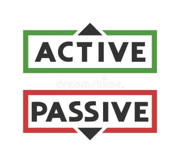 Creative Design of Active and Passive Symbols Stock Vector ...