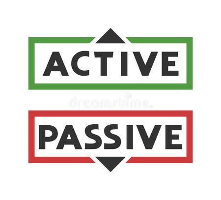 Creative Design of Active and Passive Symbols Stock Vector ...
