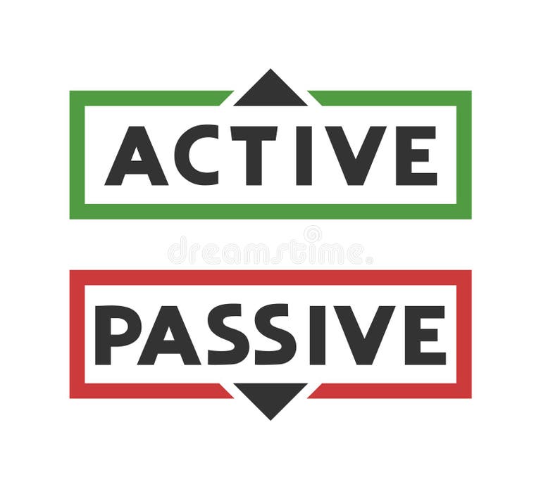 Creative Design of Active and Passive Symbols Stock Vector ...