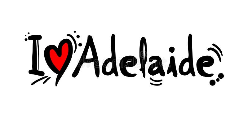Adelaide love message stock vector. Illustration of heart - 100826277