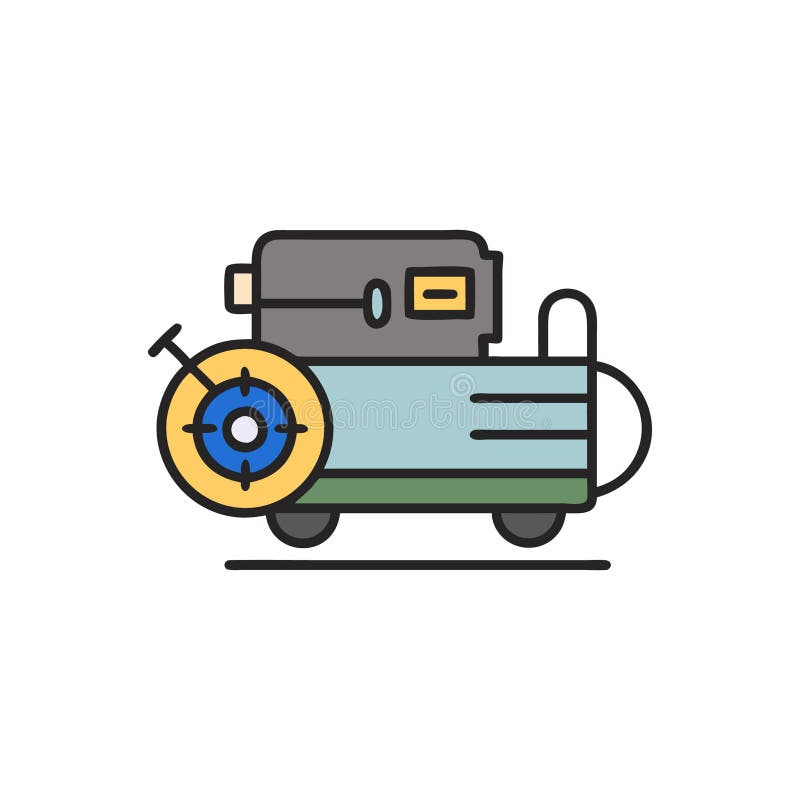 Creative Air Compressor Motor Icon Design Stock Image - Illustration of ...